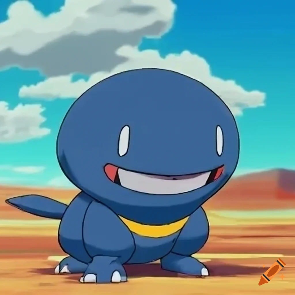 Ken sugimori's illustration of a new cursed-type pokémon on Craiyon