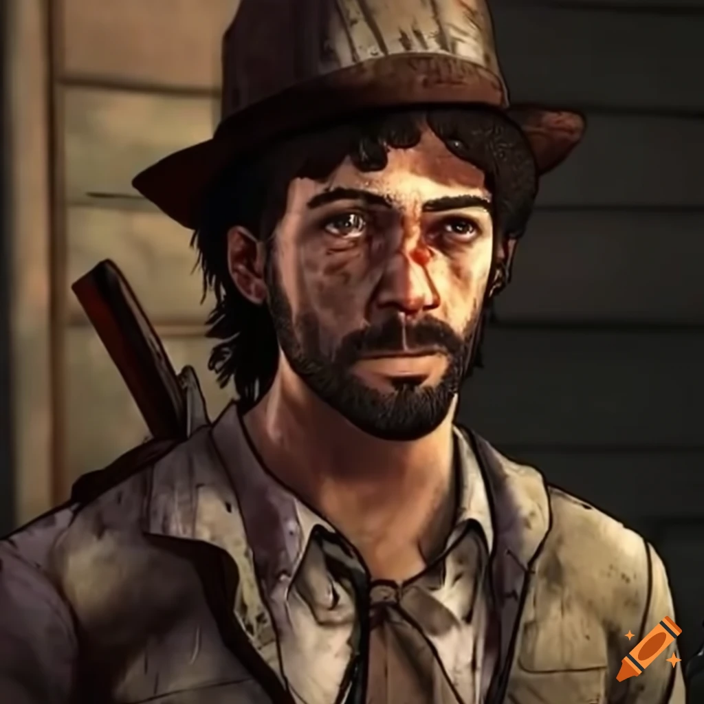 Jordan maron as a survivor in the walking dead game