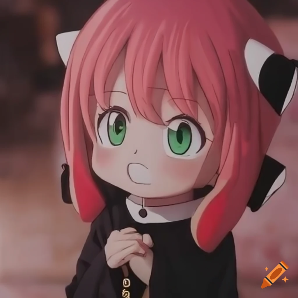 Anya forger character illustration on Craiyon