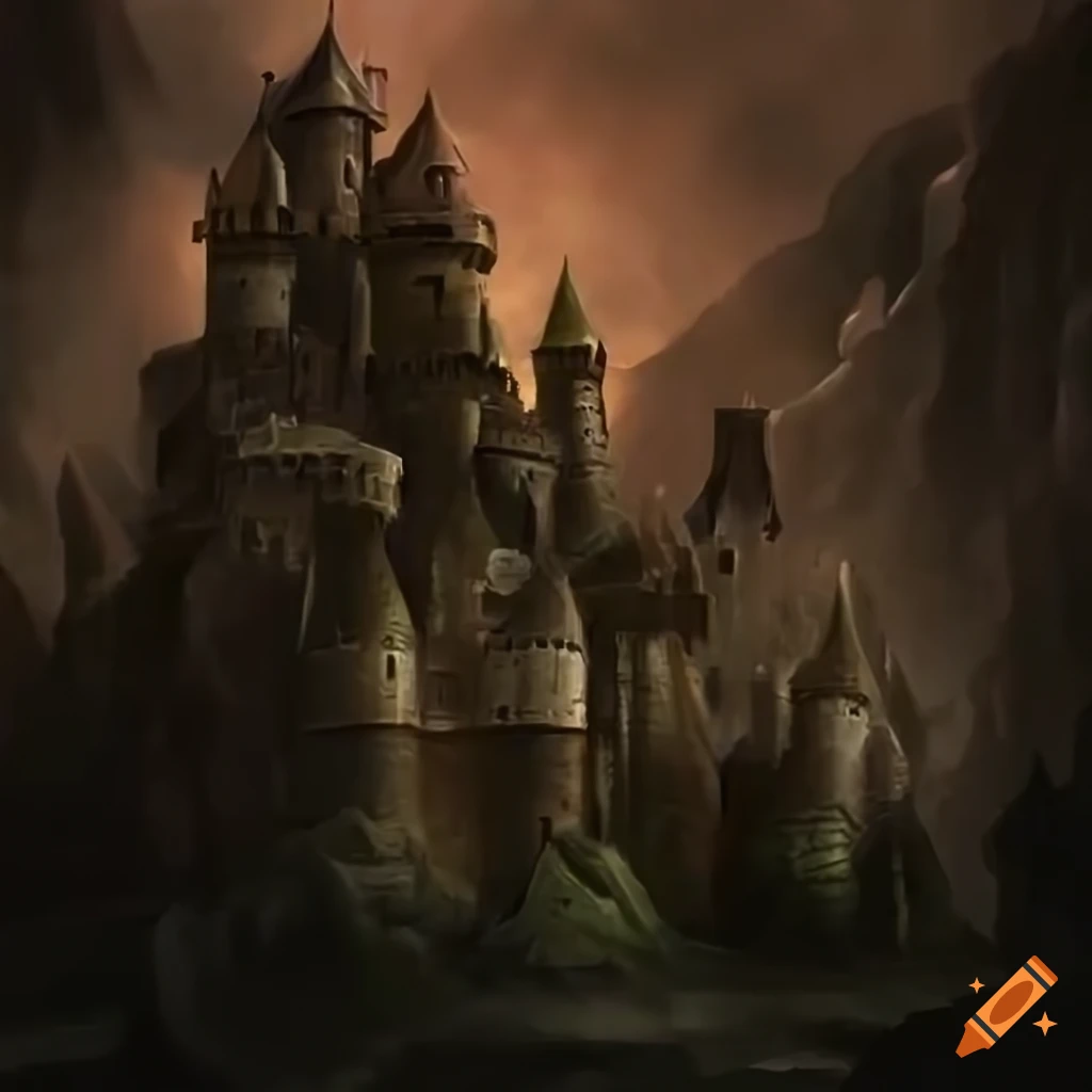 Castle owned by mysterious orcs on Craiyon