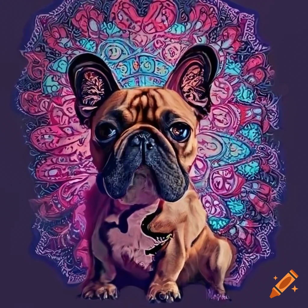 Vector art of a playful undead pug with a mischievous expression on Craiyon