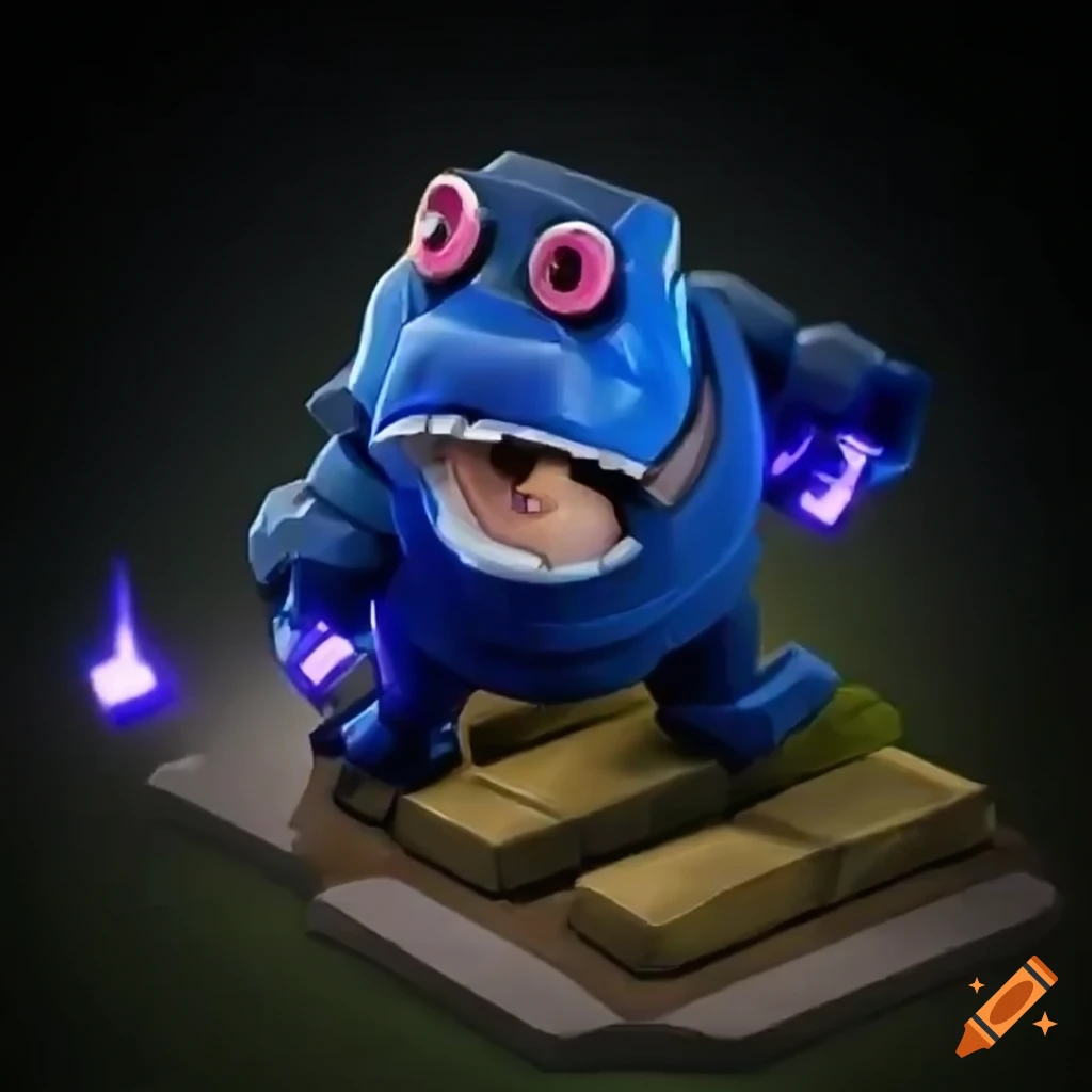 Artwork of a monster in clash royale style on Craiyon