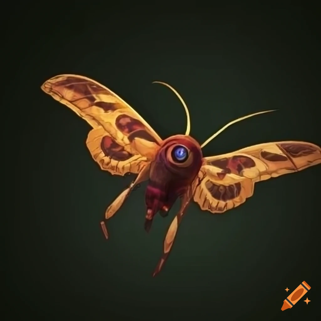 Moth rock band flying towards a lamp