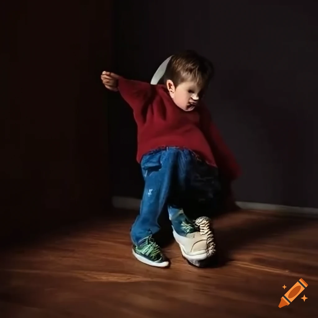 Child throwing a shoe in the classroom on Craiyon