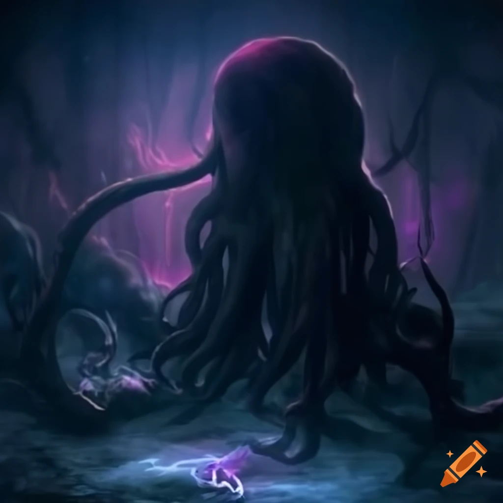 Dreamy depiction of cthulhu