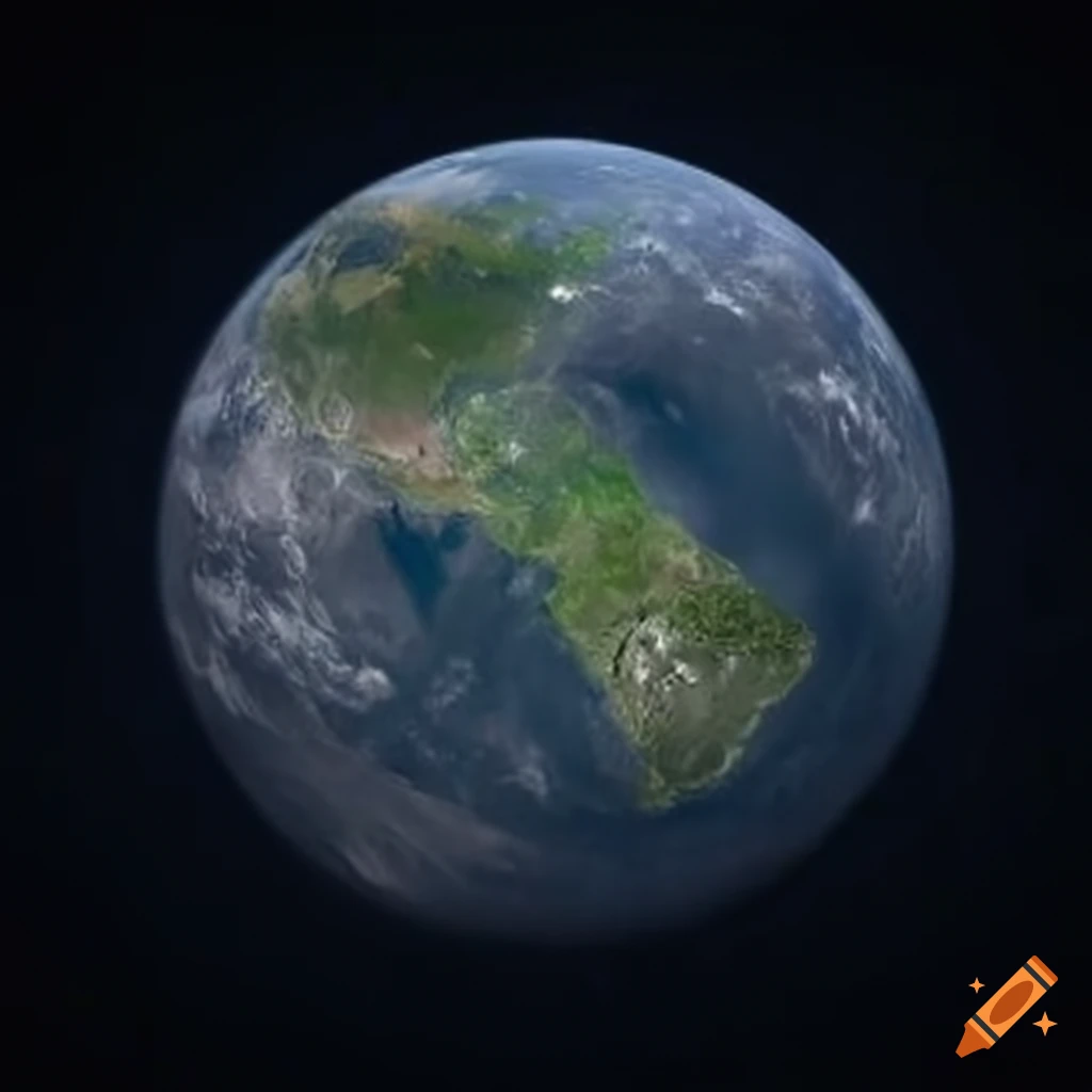 View of a planet from space on Craiyon