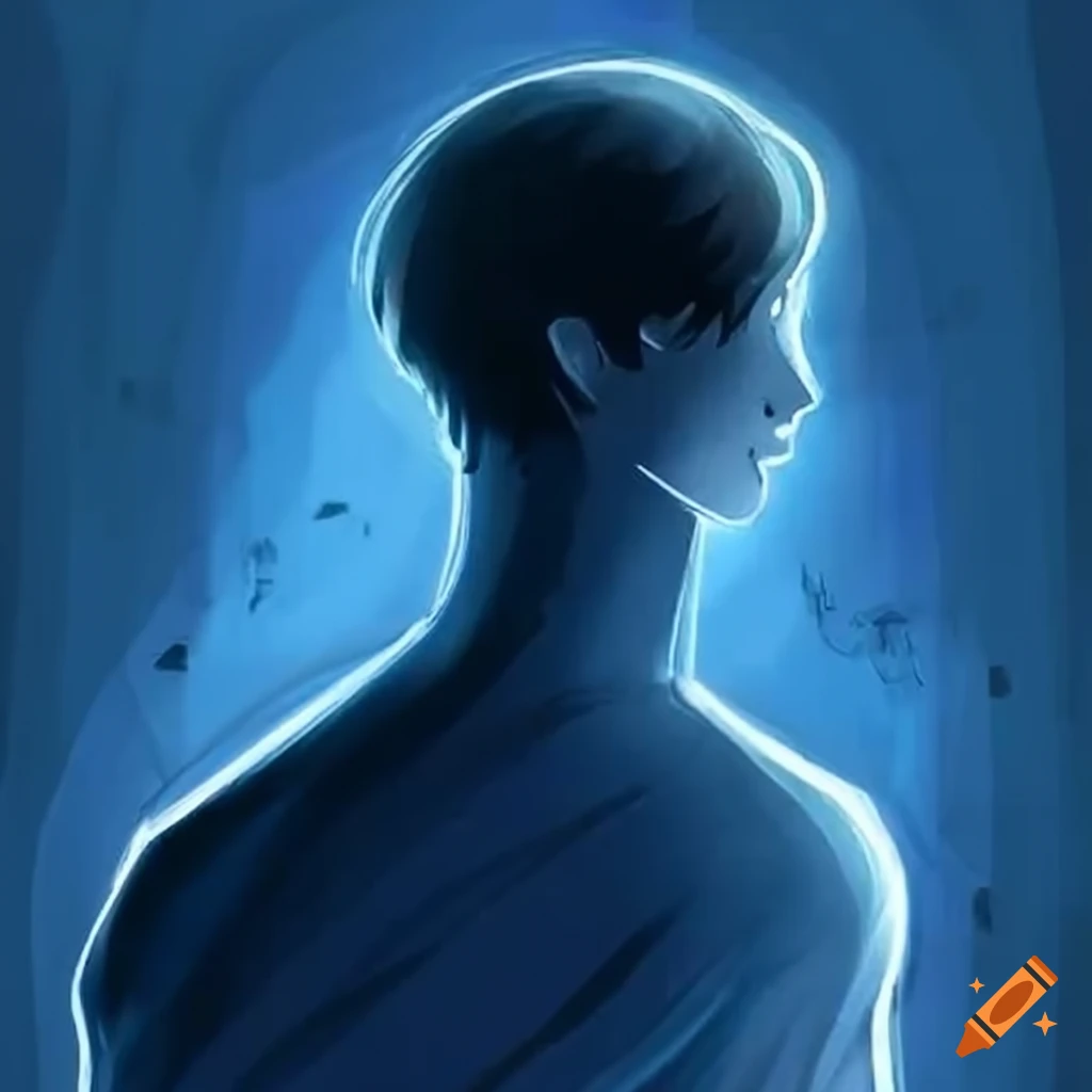 Image of a handsome translucent male ghost on Craiyon