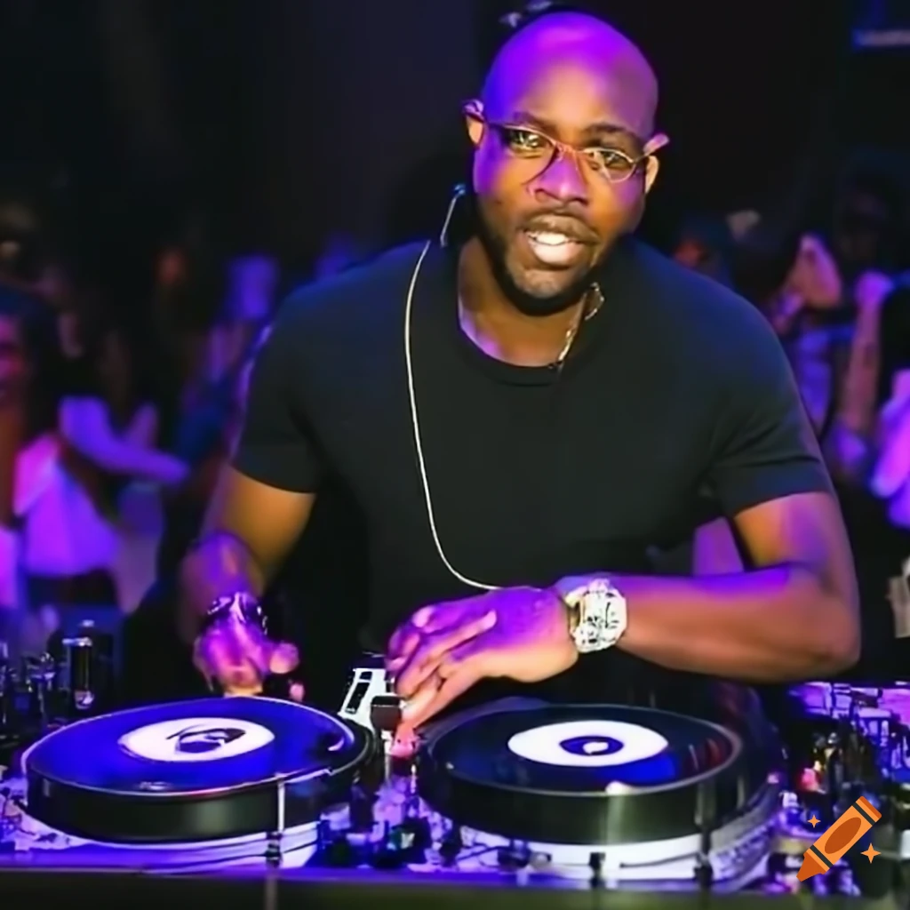 Portrait of a black man dj on Craiyon