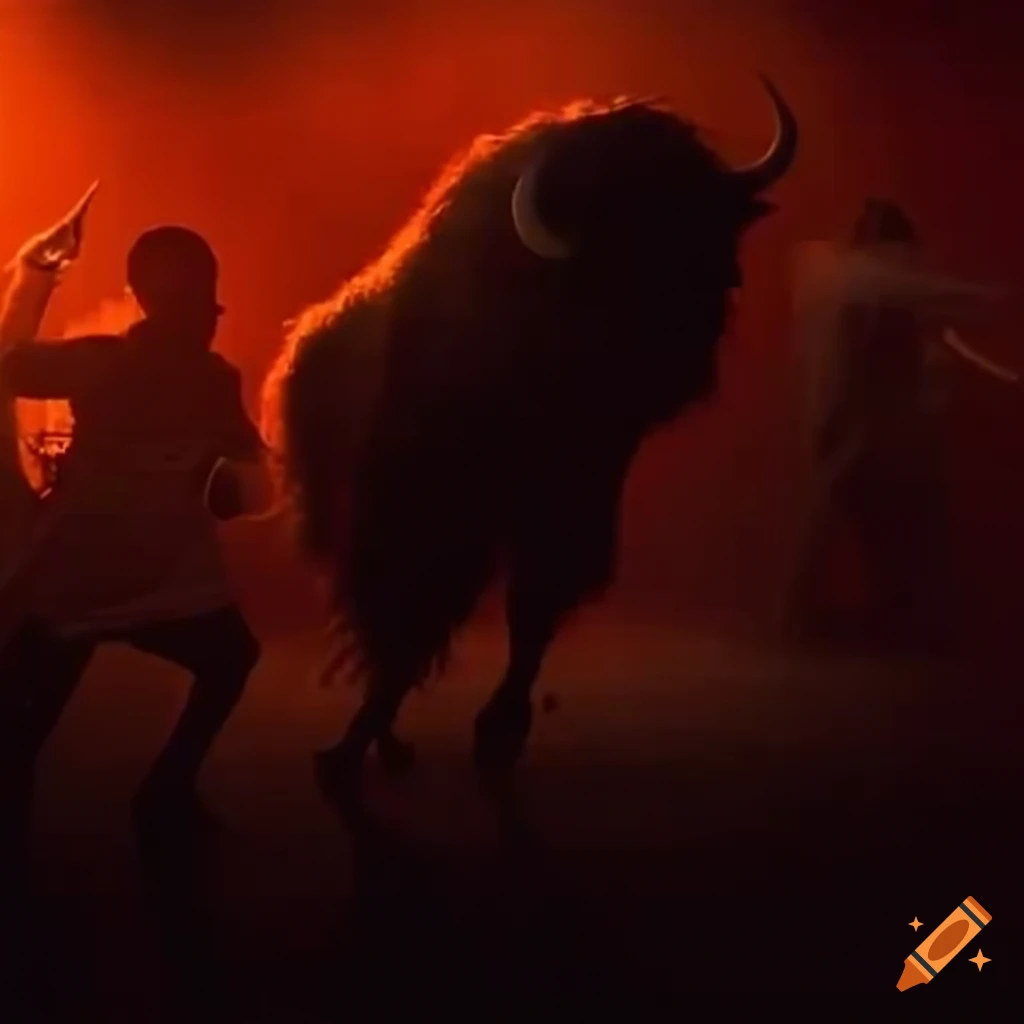 Funny image of a dancing bison on Craiyon