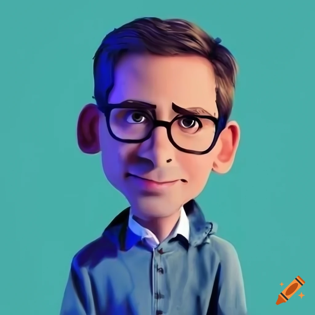 Illustration of Steve Carrell as Michael Scott on Craiyon