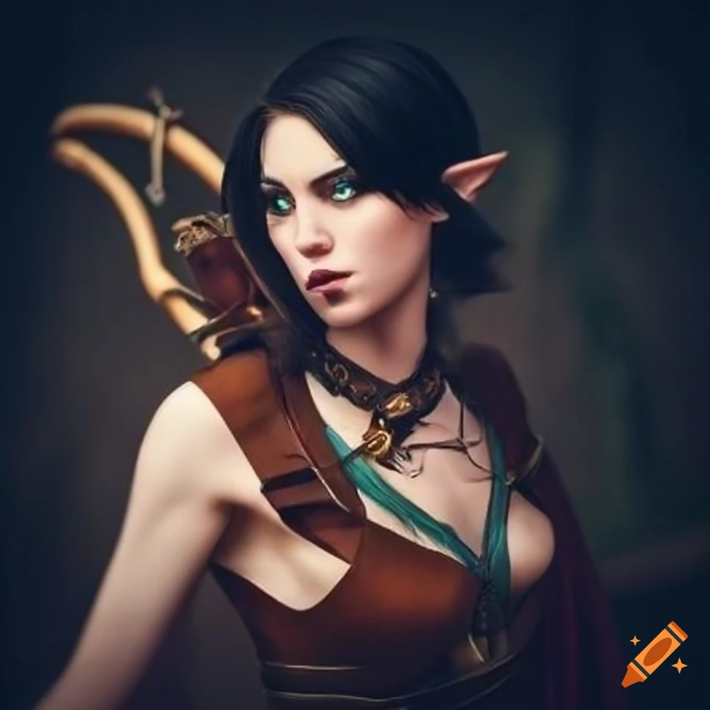 Illustration of a female bard