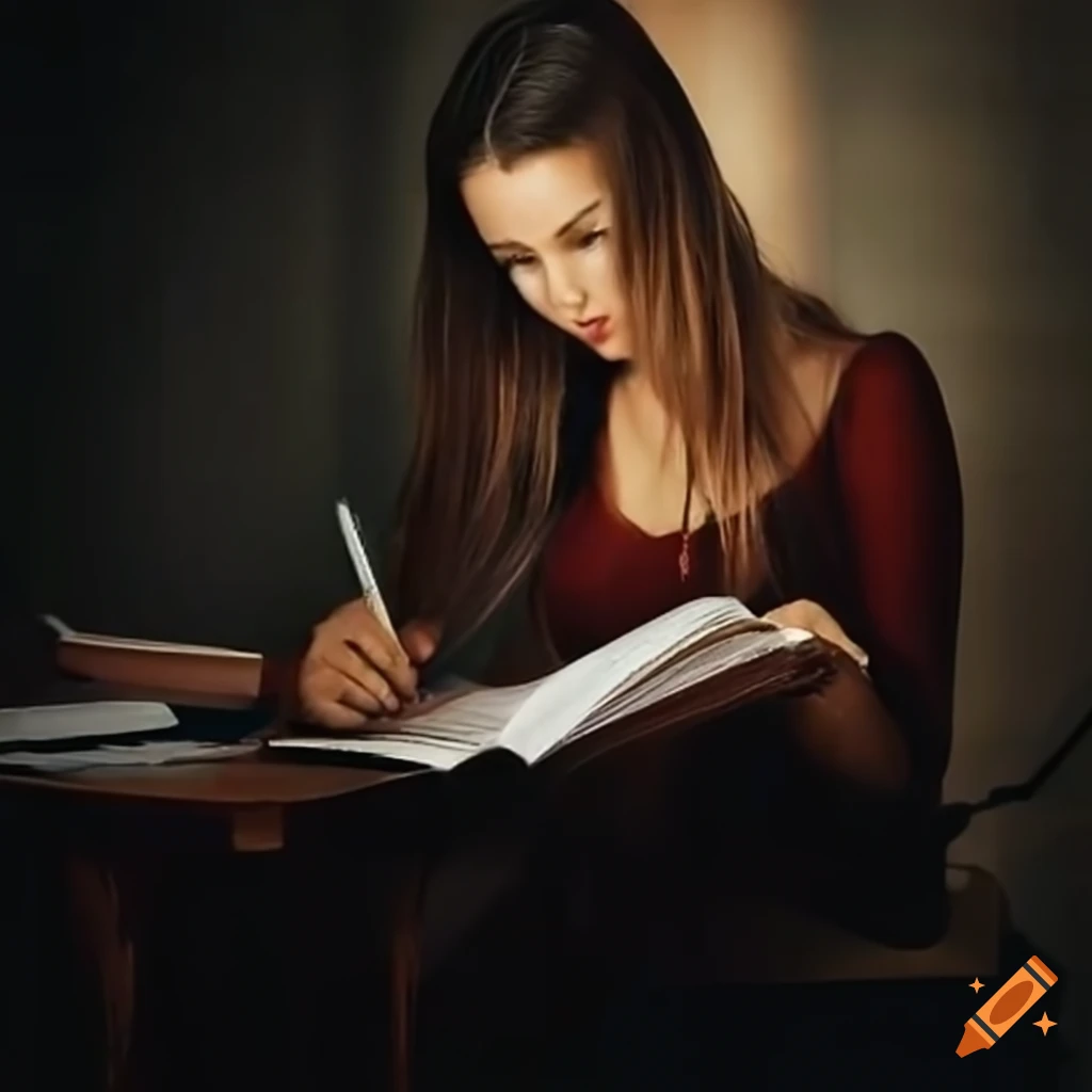 Women studying on Craiyon