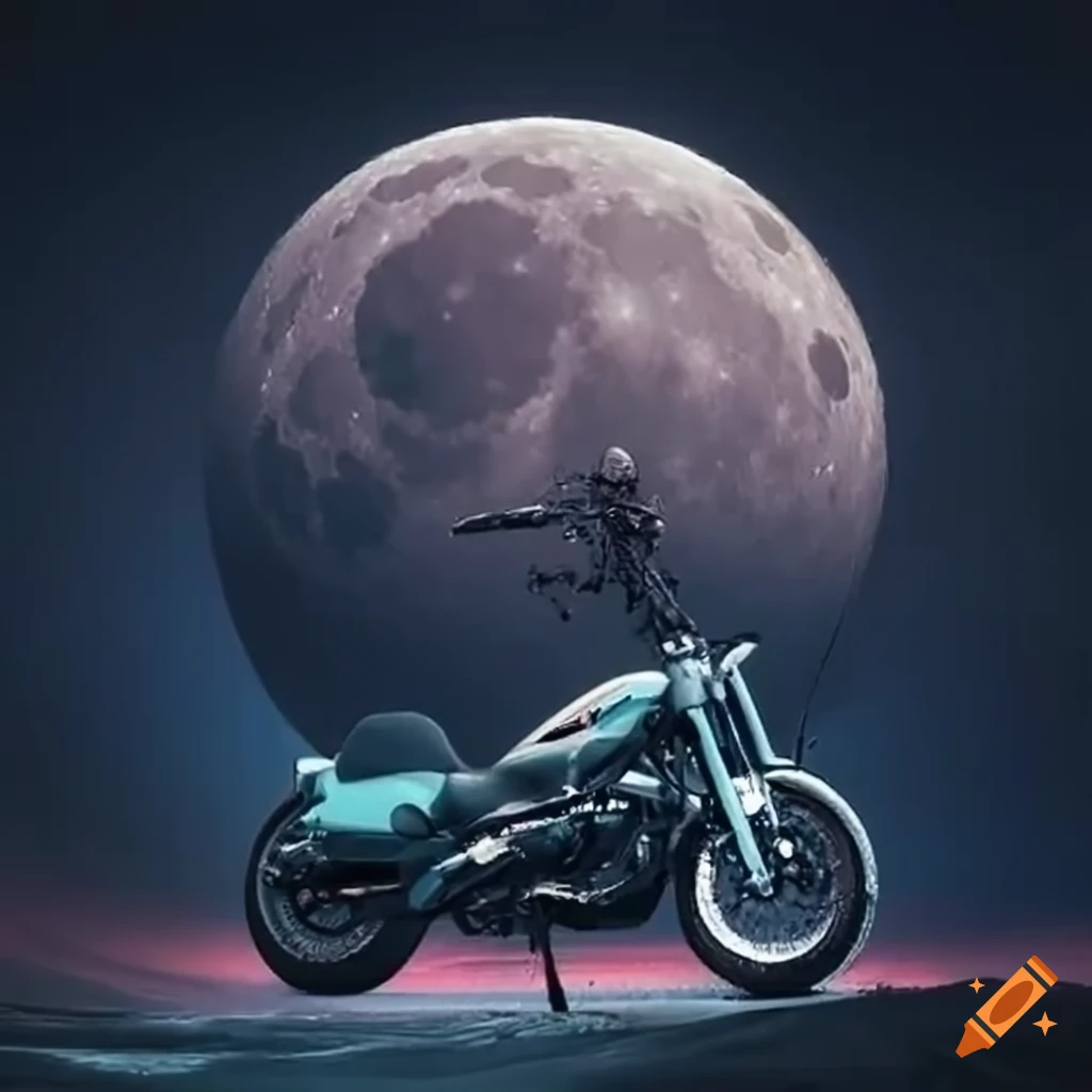 Motorcycle on the moon