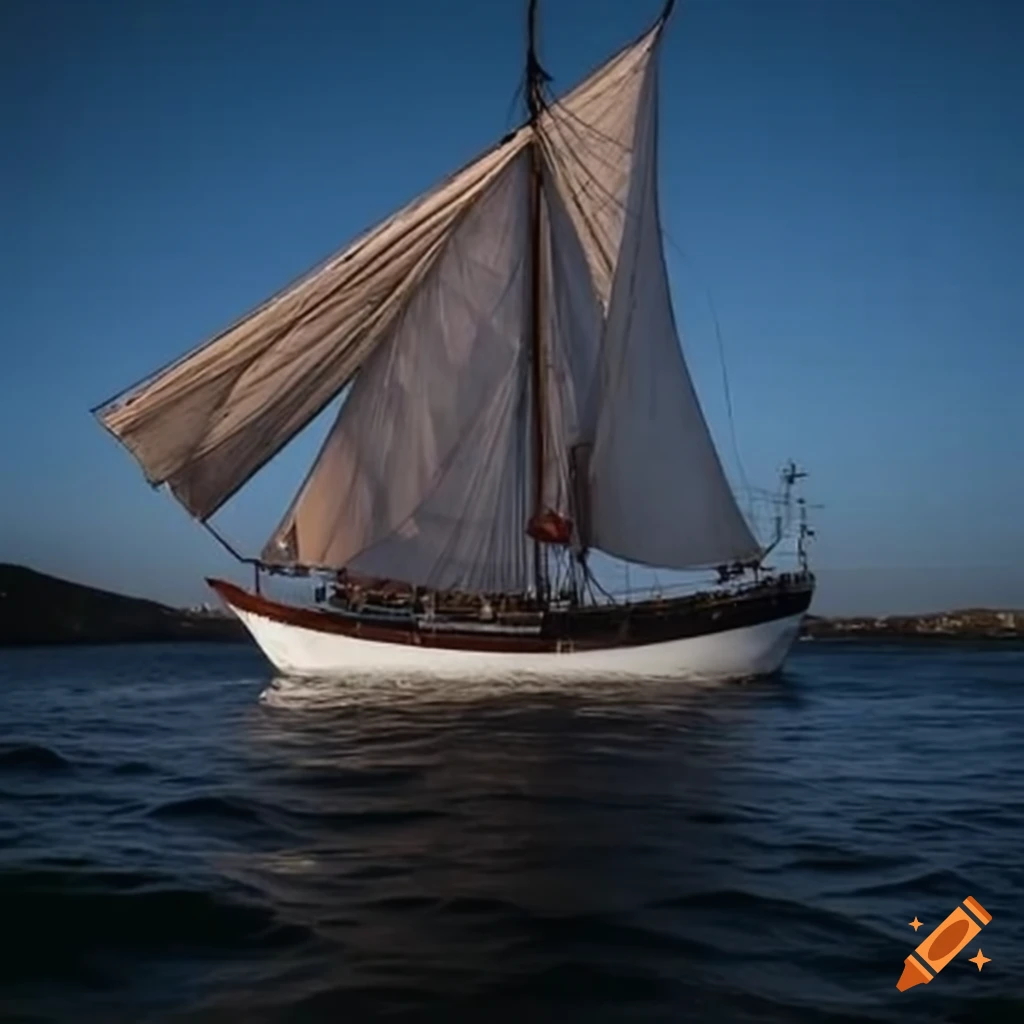 Barco navegando por un rio on Craiyon