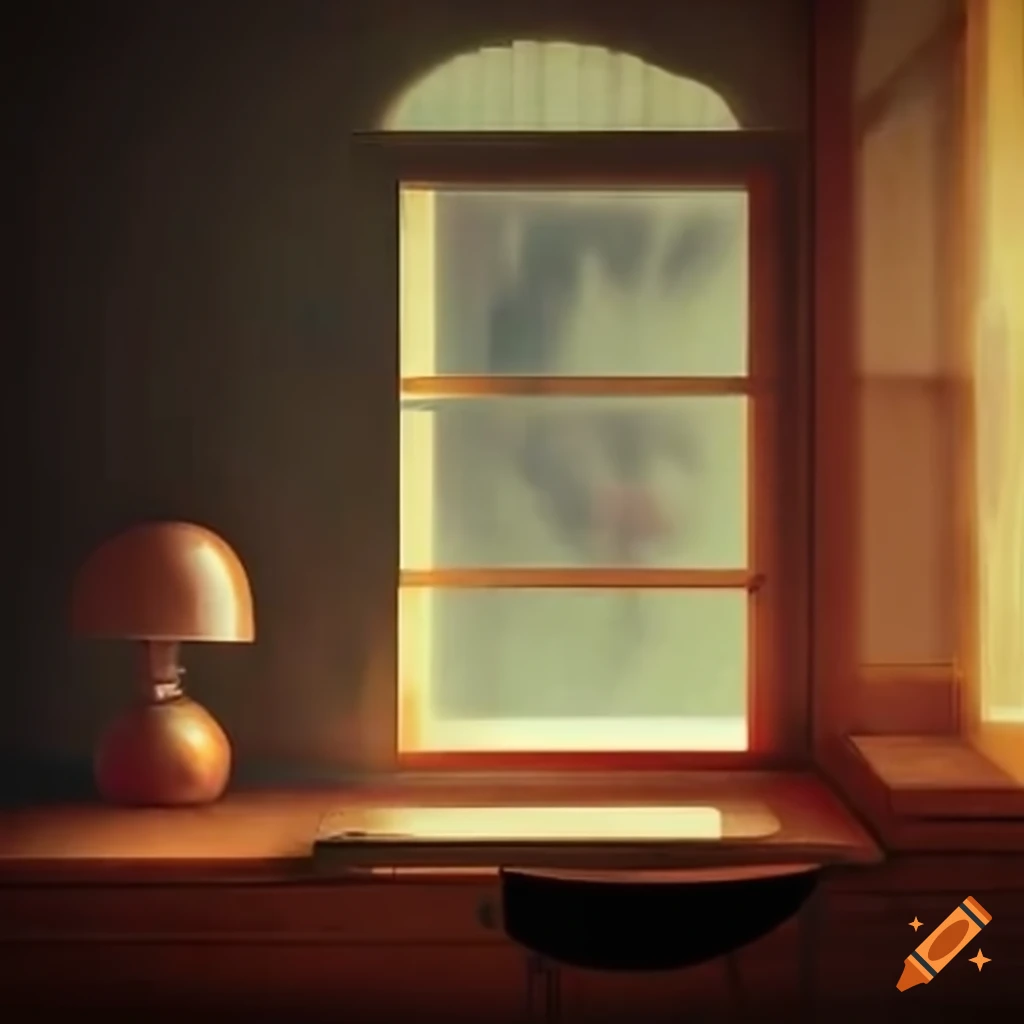 Cozy desk by the window