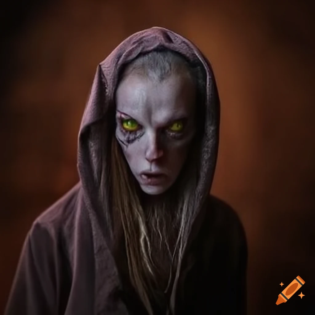 Female villain character in a realistic style on Craiyon