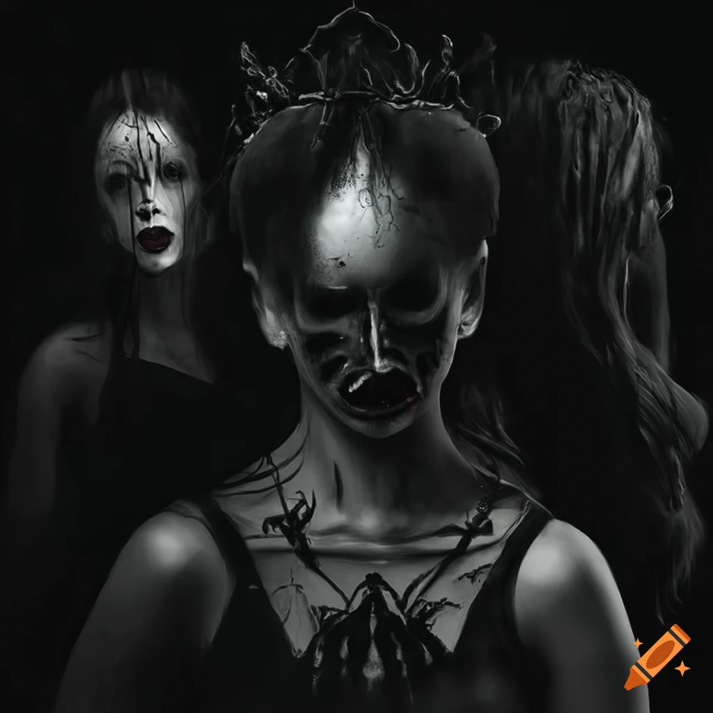 Evil and dark gothic album cover