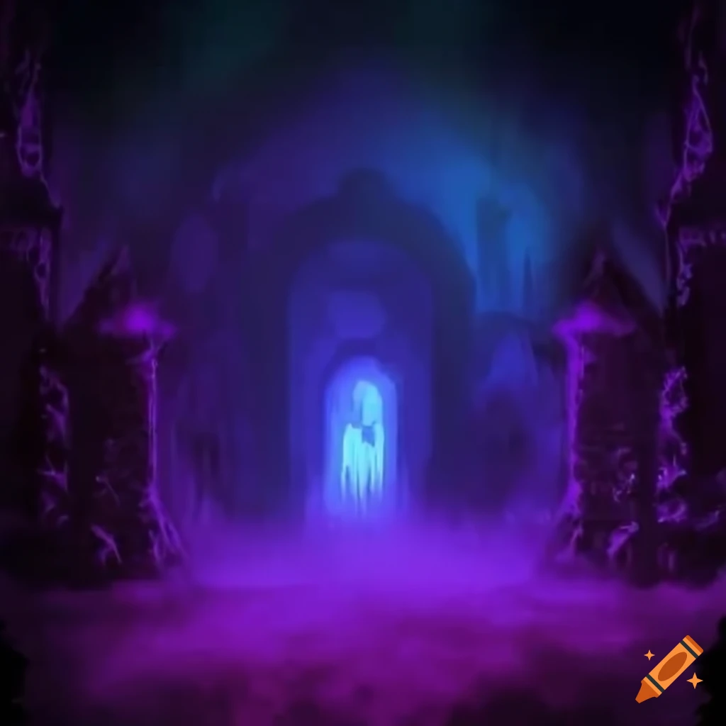 Ominous portal emitting black light on Craiyon