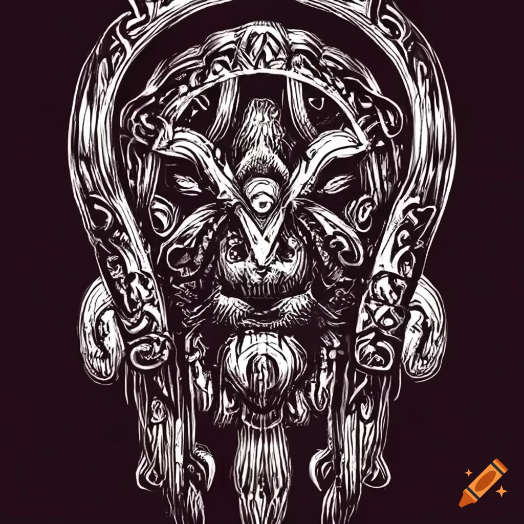 Viking symbol illustration on Craiyon