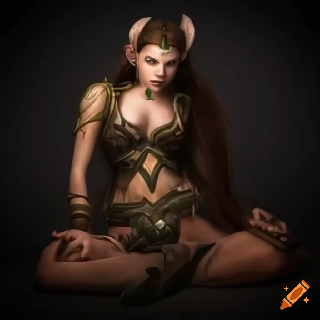 Elf character from world of warcraft on Craiyon