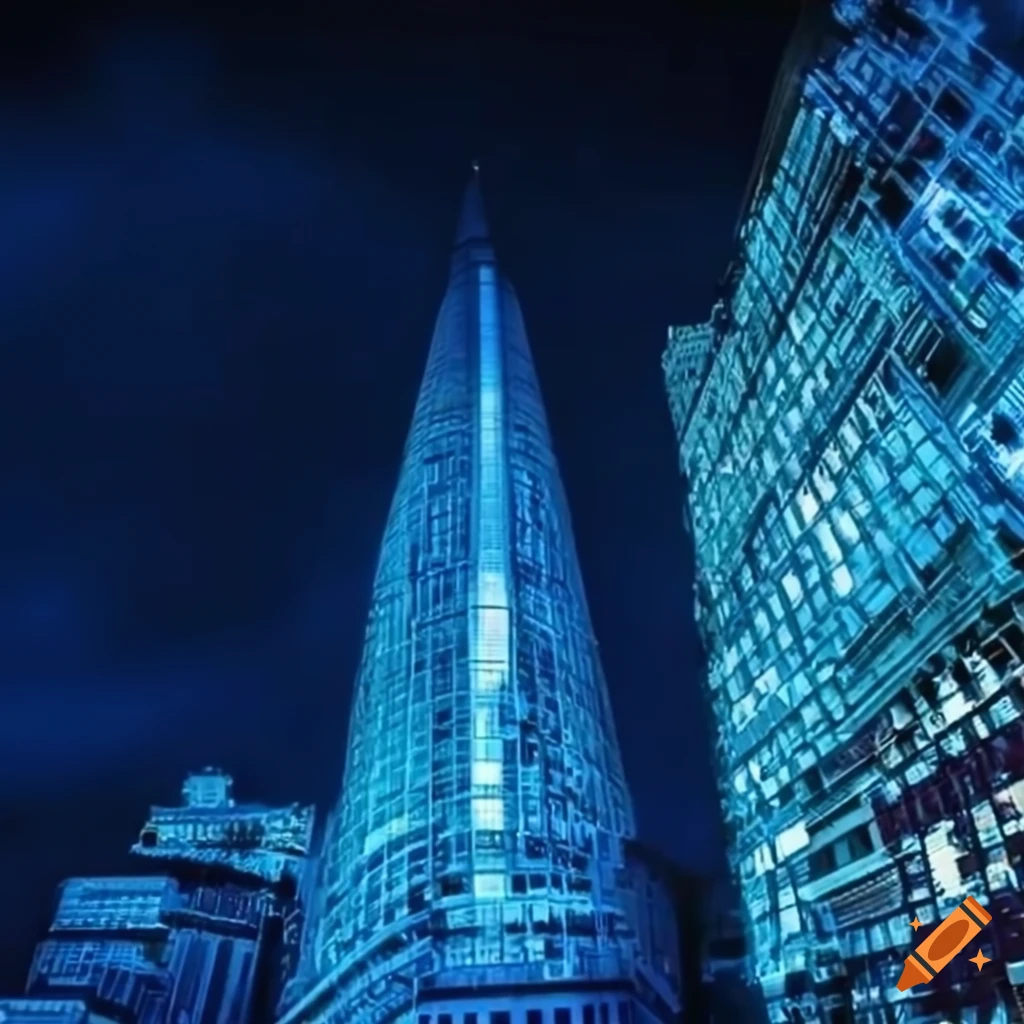 Futuristic cityscape in japan