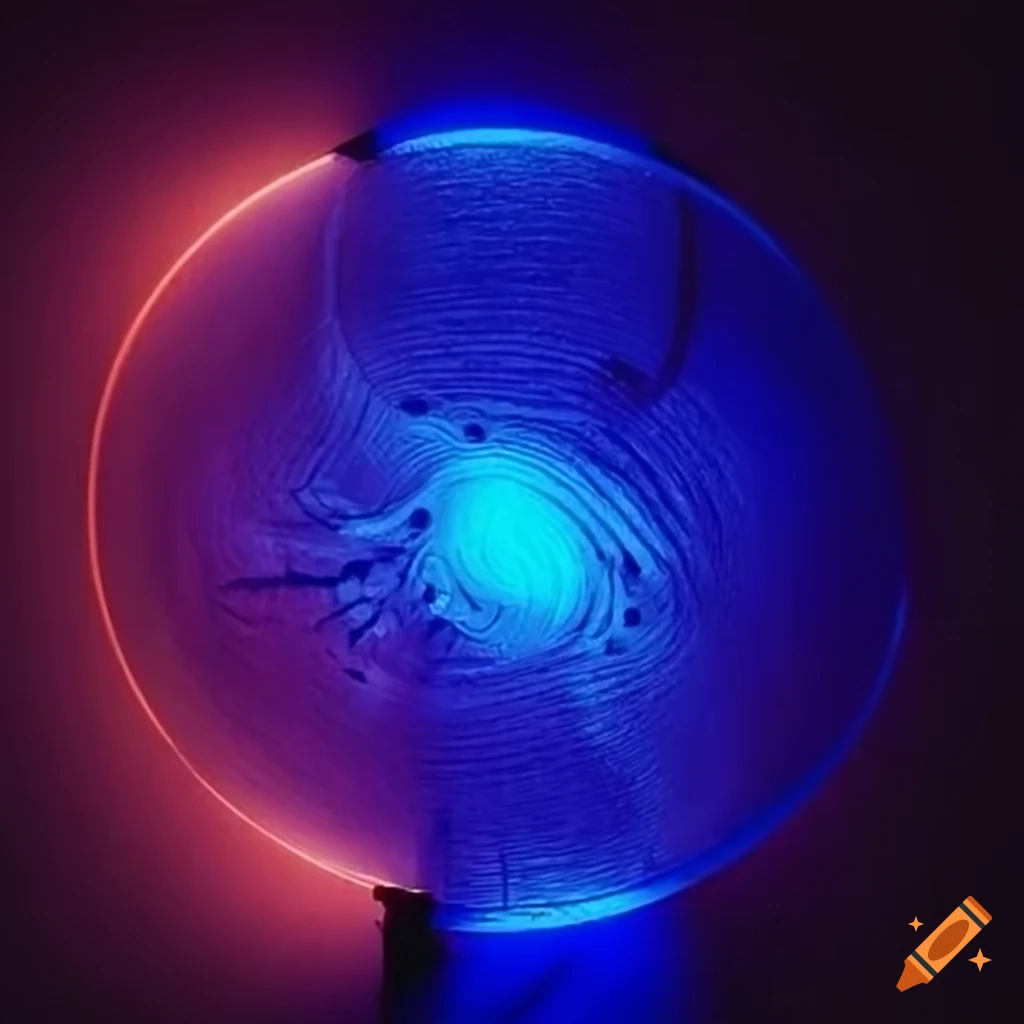 Neon lights radiating from a box on Craiyon