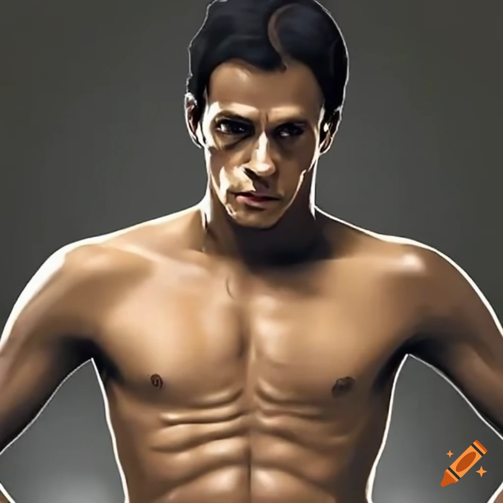 Nicolas cage in a ufc fighting pose on Craiyon