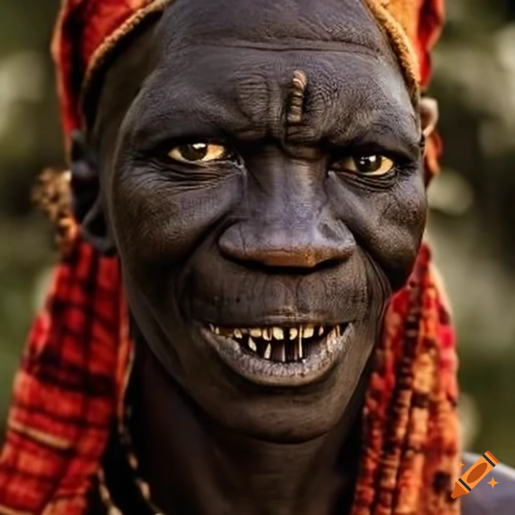 South african man with striking brown eyes on Craiyon