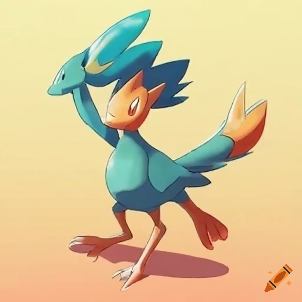 Ken sugimori's illustration of a new light-type pokémon