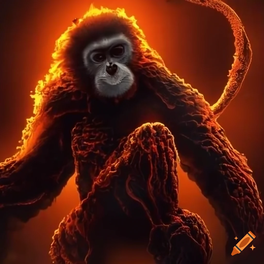 Lava monkey on Craiyon