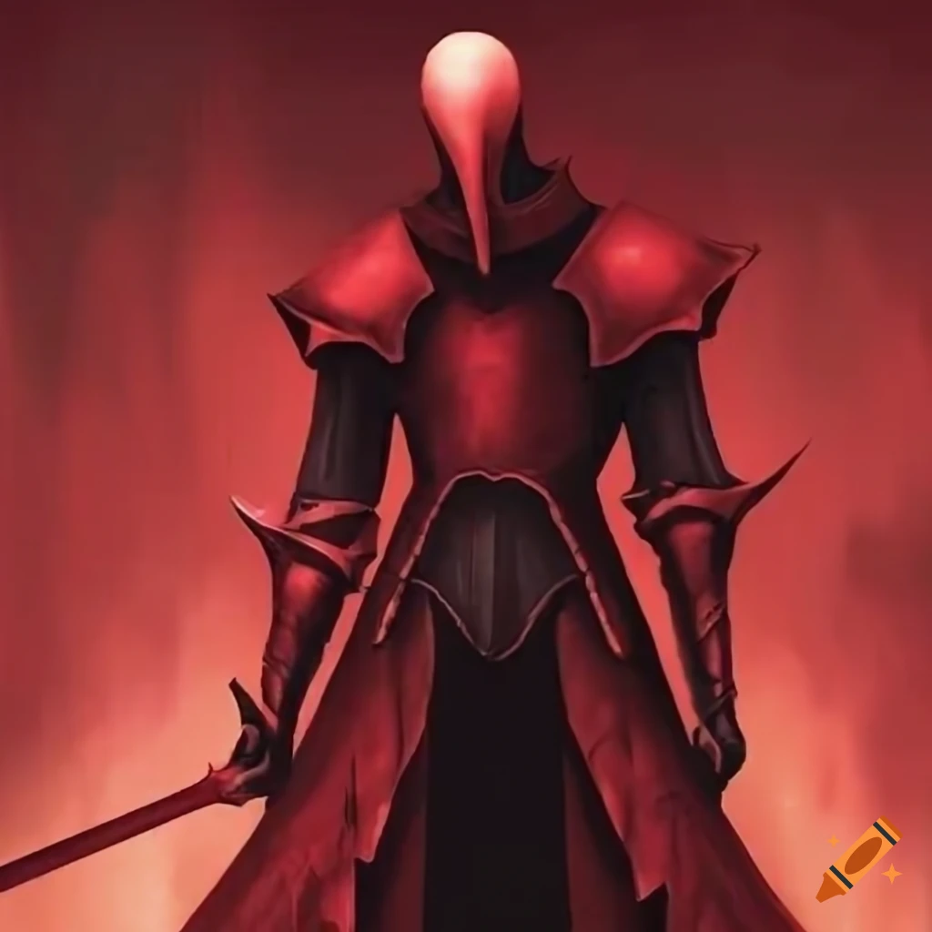 Digital art of a crimson knight