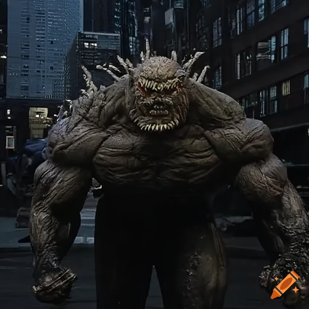 Venom falling from skyscraper on Craiyon