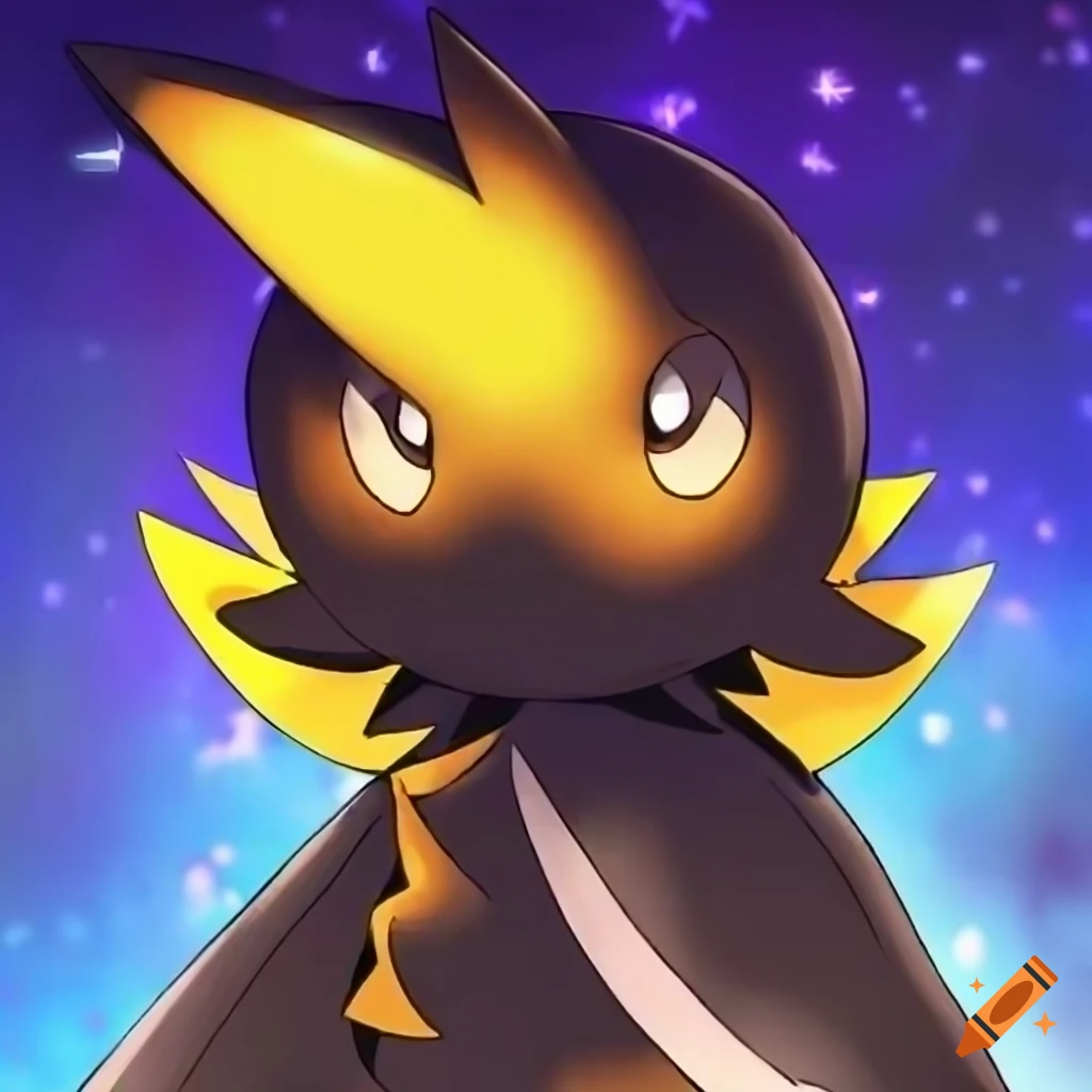 Black and green pointy pokemon on Craiyon