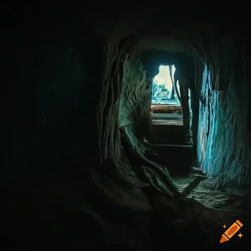 Psychological thriller of a missing child in an underground maze on Craiyon