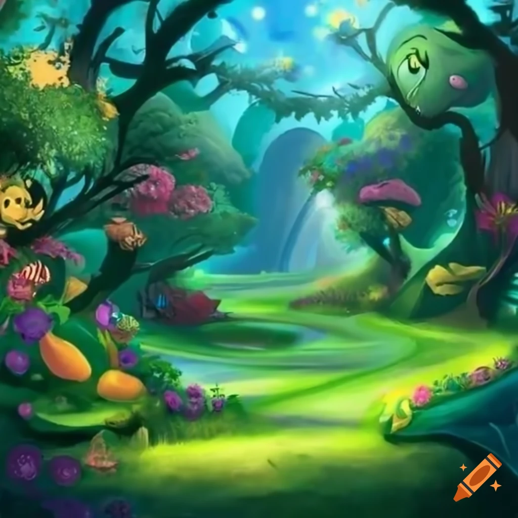 Disney Cartoon Jungle Background