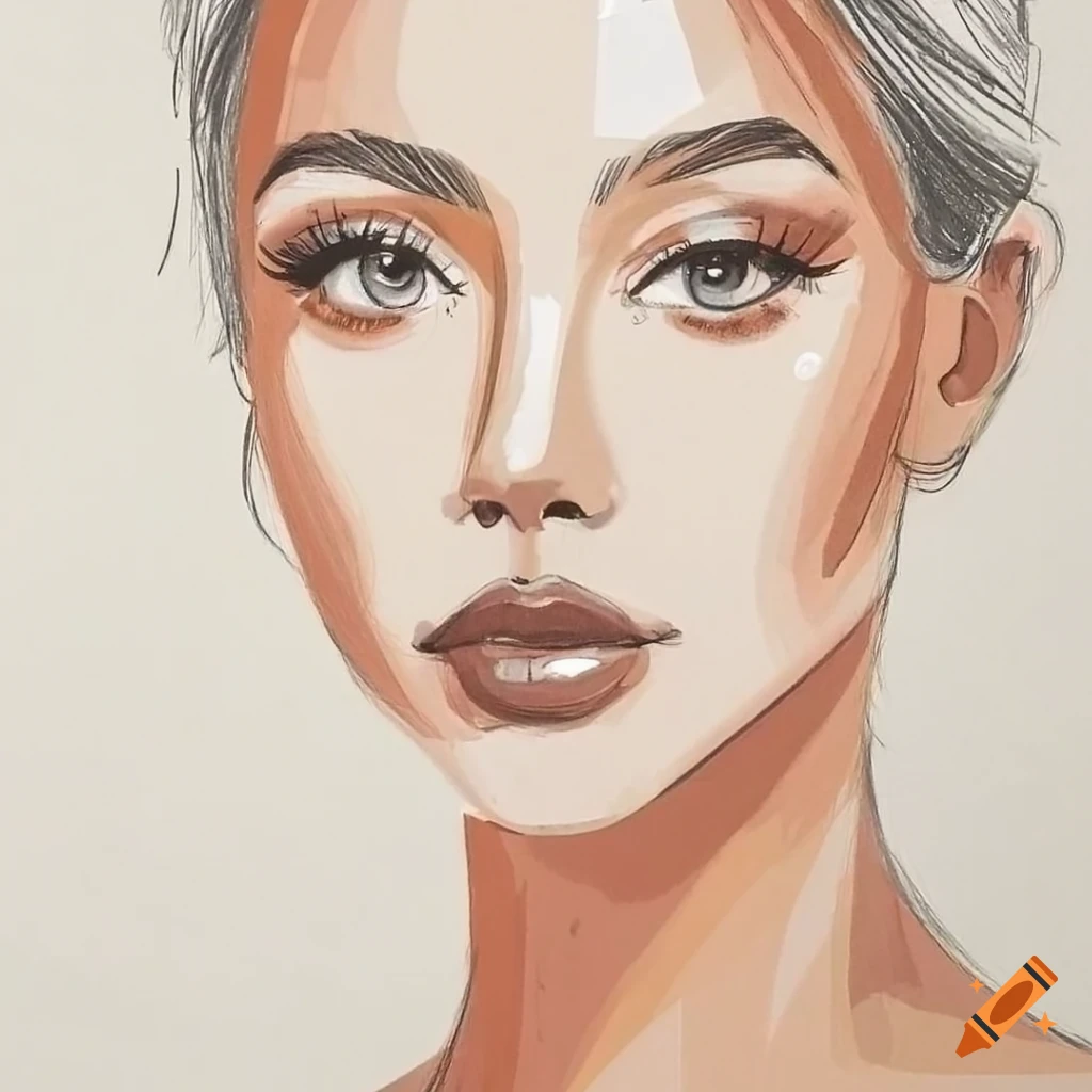 Portrait of a woman with natural beauty on Craiyon