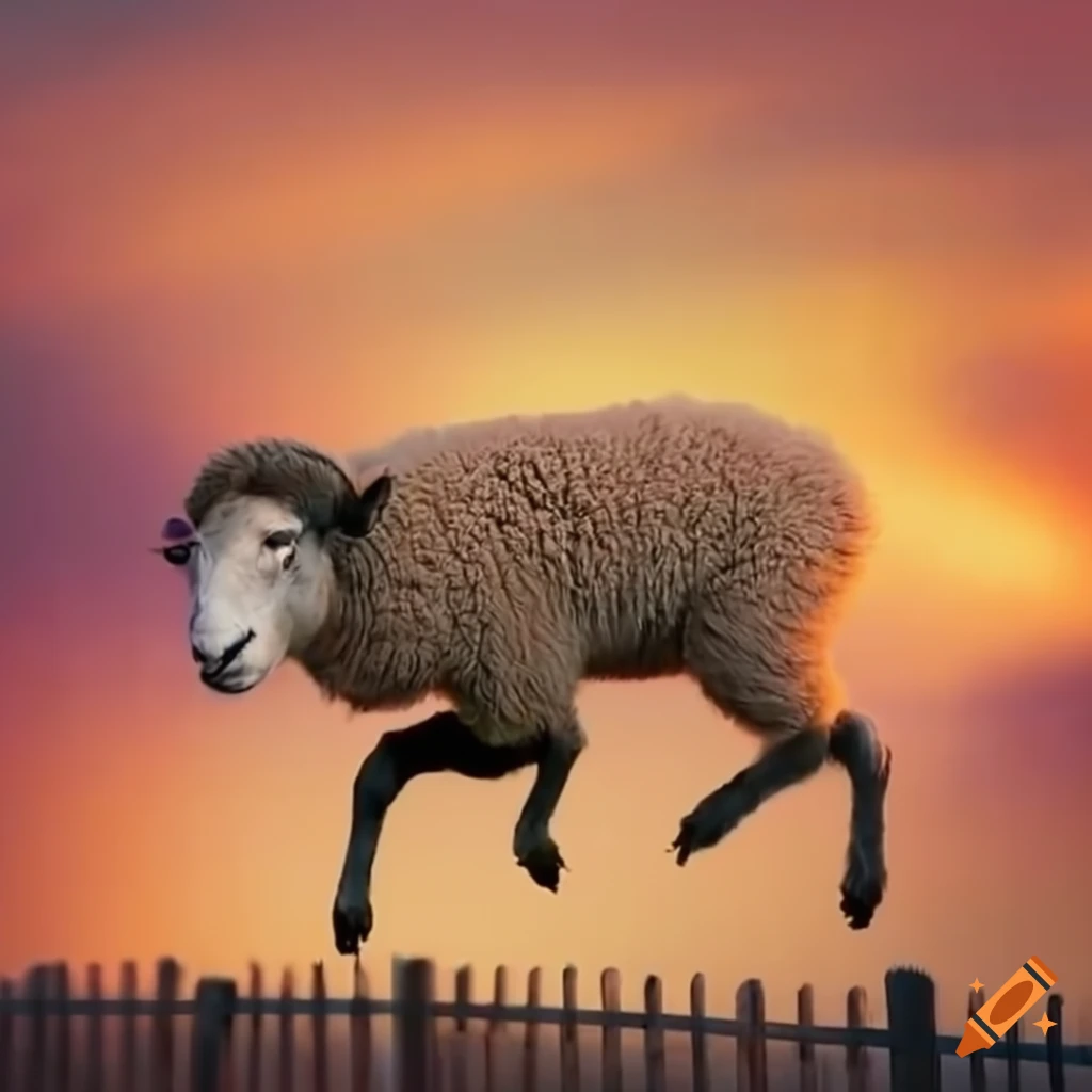 Image of a sheep riding a motorcycle on Craiyon