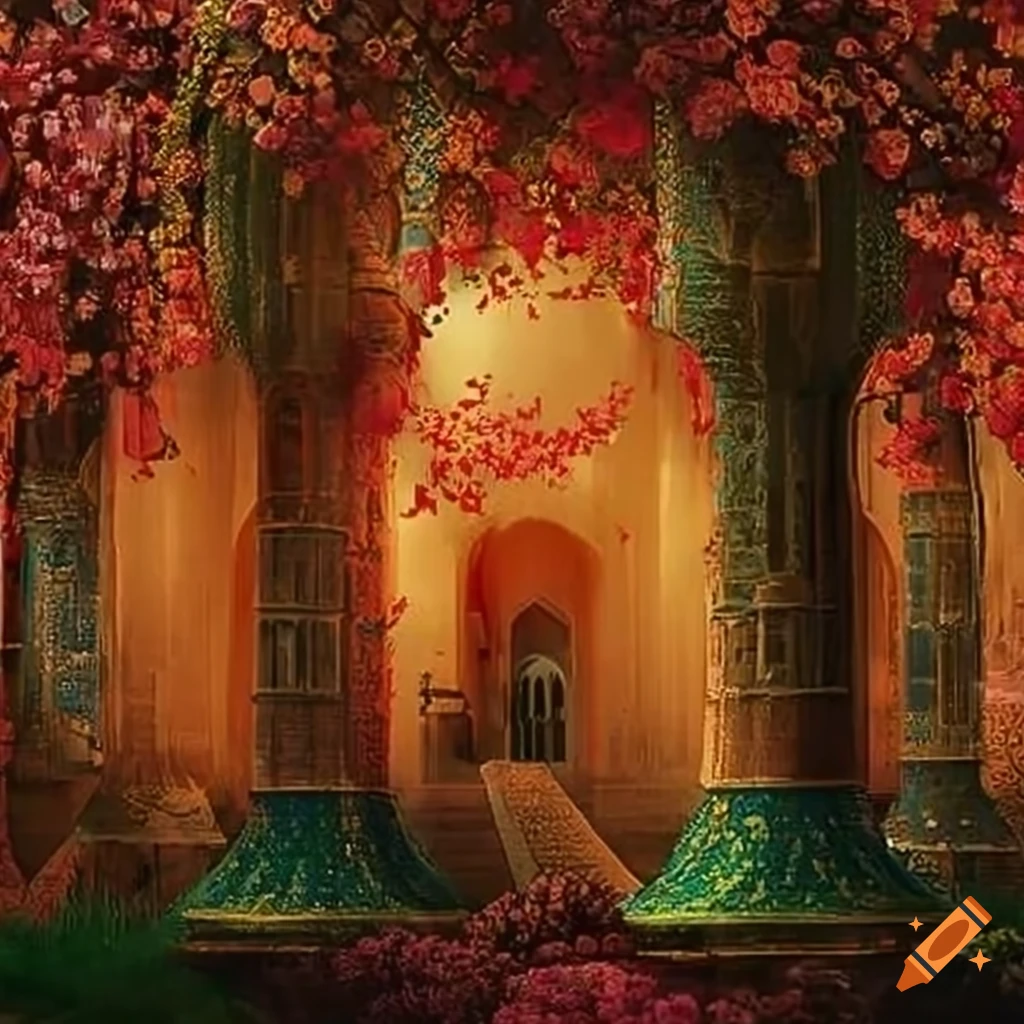 Image of a mesmerizing ancient Arabian city with beautiful trees and ...