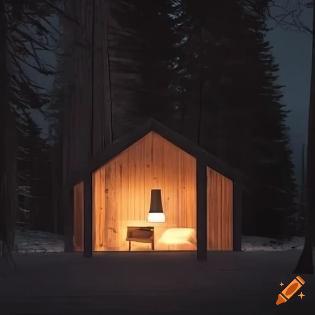 Cozy minimalist cabin architecture on Craiyon