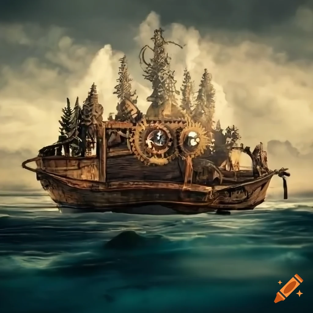 Rusty steampunk snowflakes with razor edges on Craiyon