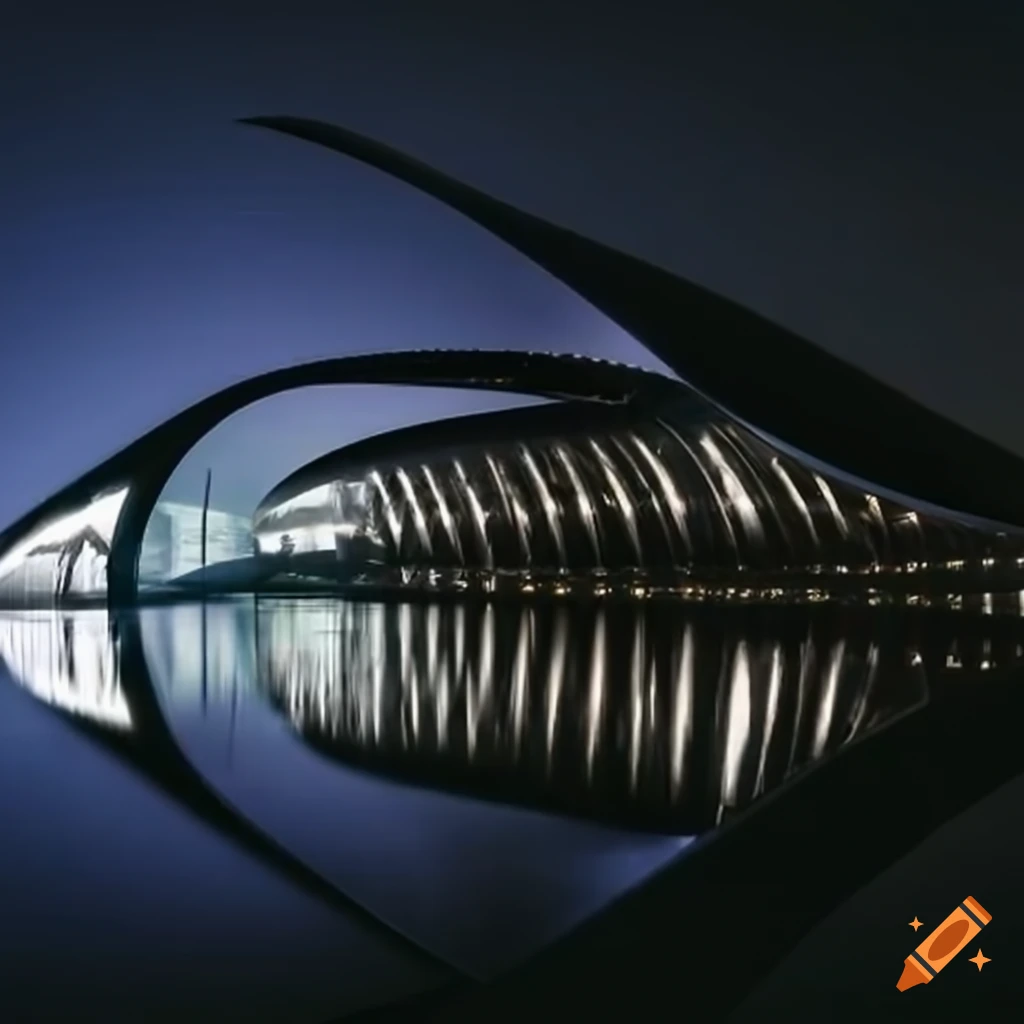 Futuristic cityscape with innovative buildings on Craiyon