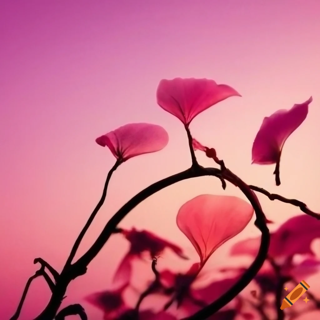 Unique Garden With Petals Instead Of Leaves