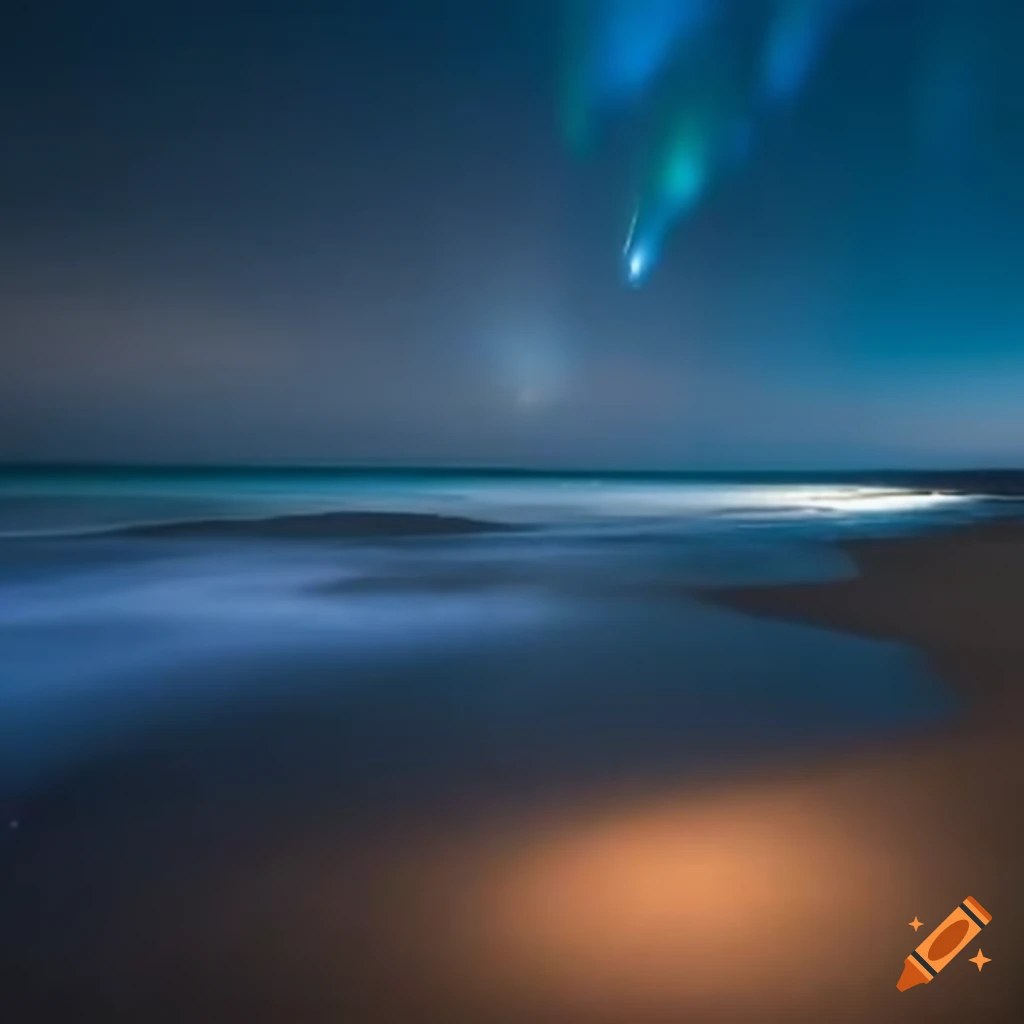 Illustration of a starry ocean on Craiyon