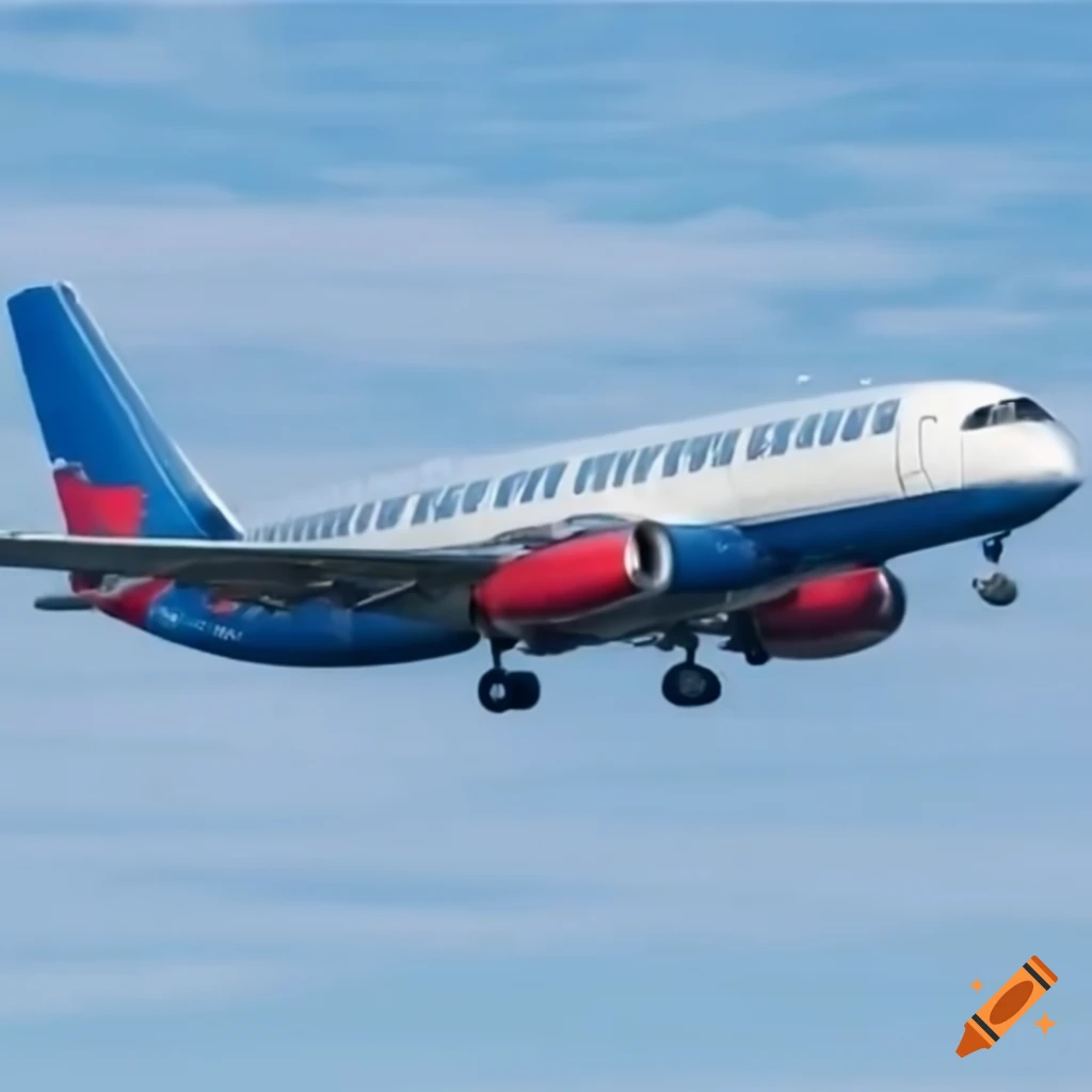 Illustration of an airplane with fuzzy details on Craiyon