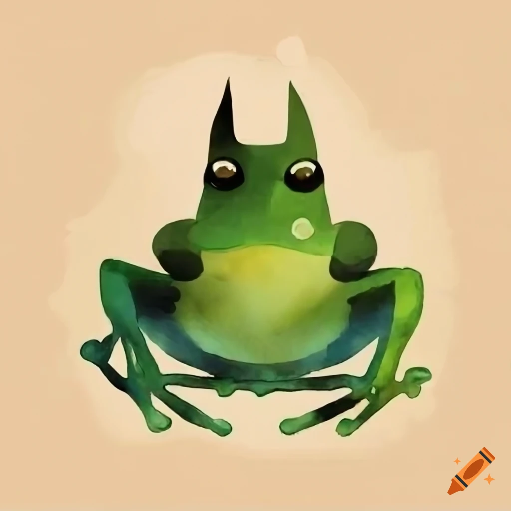 Funny image of a frog dressed as batman on Craiyon