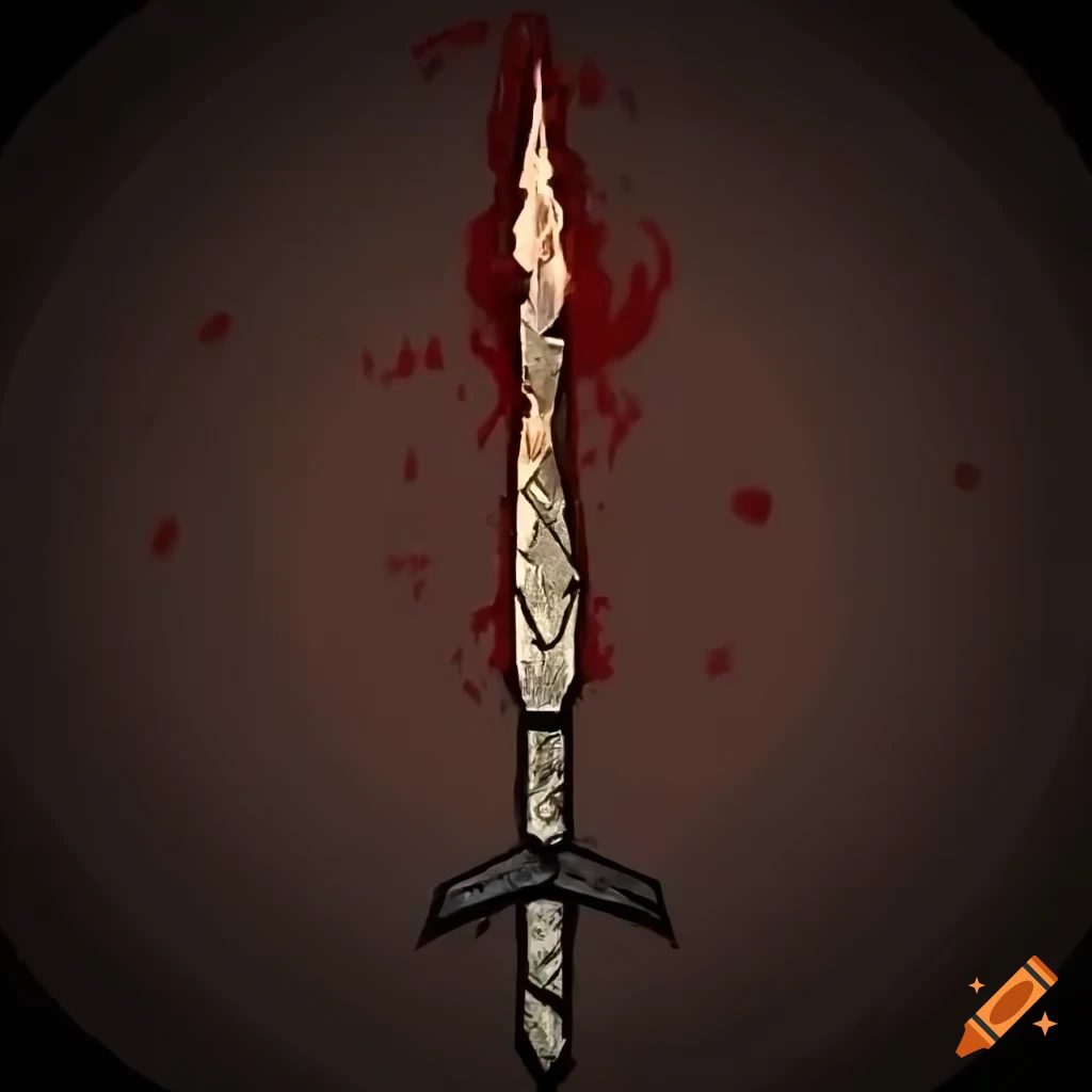 Dark fantasy artwork of a character wielding a fire spear on Craiyon