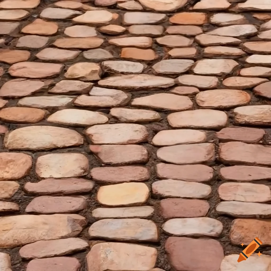 Aged stone path in brown tones