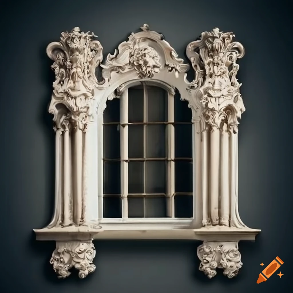 Renaissance rococo-style altar with window pillars on Craiyon