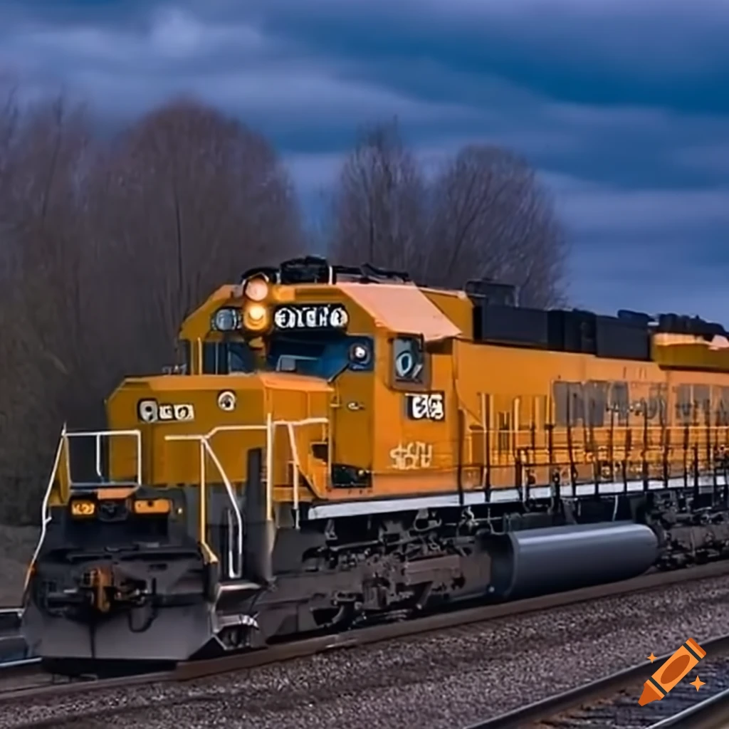 Image of an SD40 locomotive on Craiyon