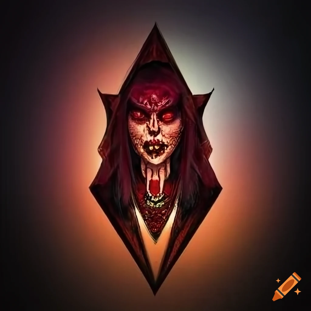 Vanlock vampire family crest on Craiyon